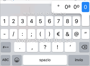Come fare il simbolo del grado su iPhone – Scubidu.eu